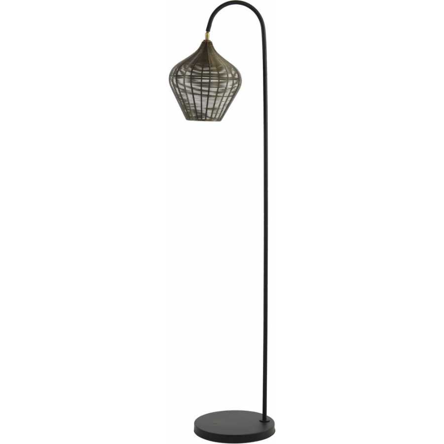 Light and Living Alvaro Bronze Floor Lamp Bronze Colour Tall Stem Floor Lamp